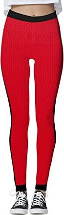 Generic Legging de sport 2026 pour femme - Imprim&eacute; baseball - Taille haute - Contr&ocirc;le du yoga - Sport, Rouge, XXL