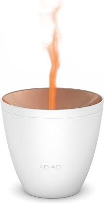 Stadler Form Aroma Diffuser Zoe verströmt ätherische Öle mit einzigartigem Flammen-Effekt, für entspannende Aromatherapie, weiss