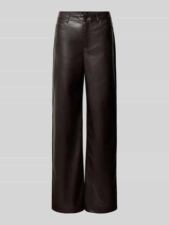 Monari Hose in Leder-Optik mit Eingrifftaschen
