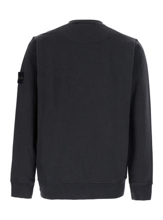 Stone Island Mens Crewneck Sweatshirt Grey Cotton Sweatshirts Sweater