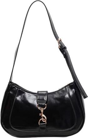 Generic Sac &agrave; bandouli&egrave;re en cuir PU pour femmes, avec boucle de ceinture, sac &agrave; main &eacute;l&eacute;gant sous les bras pour le travail et les voyages