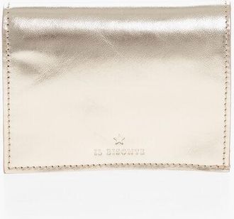 IL BISONTE Leather Golden Effect Wallet size Unica