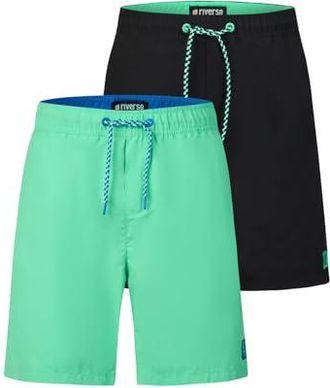 Riverso RIVDavid Lot de 2 shorts de bain courts pour homme avec cordon de serrage 100 % polyester, M&eacute;lange de couleurs 1, XL