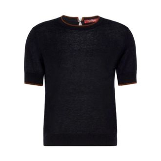 Max Mara Rundhals-Strickware - - Knitwear - Damen - Blau - S