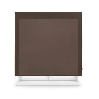 Blindecor Transparentes Rollo nach Ma&szlig; | Rollo nach Ma&szlig; | Dunkelbraun | 85 x 250 cm (Breite x H&ouml;he) Stoffgr&ouml;&szlig;e 82 x 245 cm | Durchscheinende Rollos f&uuml;r Fenster