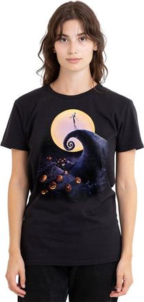 The Nightmare Before Christmas Damen Poster Ladies Shirt, Black, Schwarz, L EU