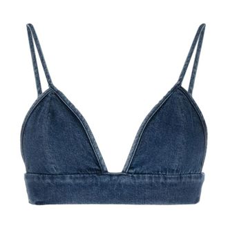 A Gold E Denim Bralette - - Tops - Damen - Blau - XS