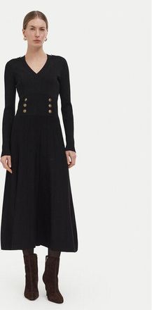 Liu Jo Strickkleid WF6227 MS81R Schwarz A-Line Fit