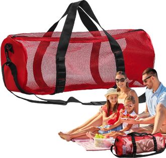 Generic Mesh Gym Bag - Strapazierf&auml;hige Sporttasche mit Kordelzug, schnell trocknendes atmungsaktives Gewebe | Zylindrische Strandtasche mit gro&szlig;er Kapazit&auml;t,