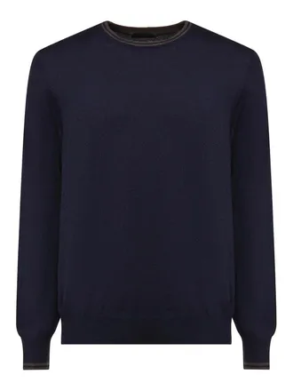 Fay Pull Col Rond - Bleu