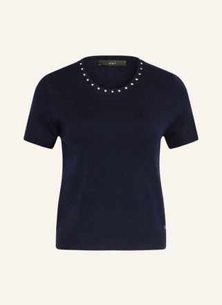 Oui Strickshirt Mit Nieten blau