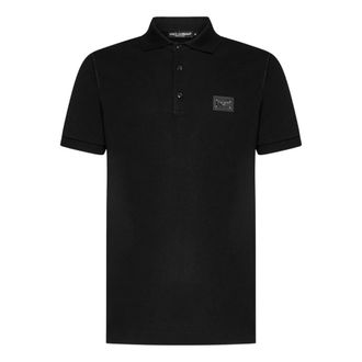 Dolce & Gabbana Homme, Tops, Noir, Taille: M Polo en coton