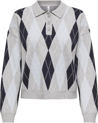 Only Onlibi Ls Check Polo Cc KNT