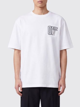 Off-white T-shirt en coton avec logo contrastant et imprim&eacute; Arrow