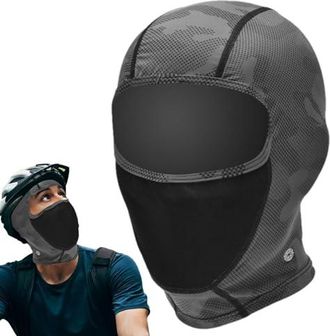 Generic Masque int&eacute;gral en soie glac&eacute;e respirante - Protection solaire rafra&icirc;chissante contre les UV - Masque de moto pour cyclisme, moto, p&ecirc;che, Capuche mont