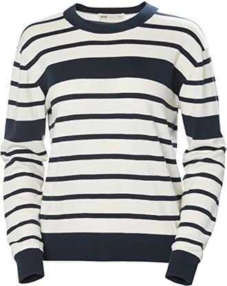 Helly Hansen W Skagen Pull 2.0 Sweater, Bleu Marine &agrave; Rayures, L Femme