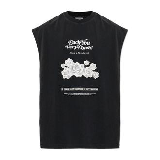 VETEMENTS Bedrucktes T-Shirt - - Tops - Herren - Schwarzk - S
