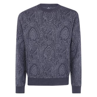 Etro Round-Neck Strickwaren - - Knitwear - Herren - Grau - XL