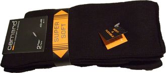 Camano Socken, SUPER SOFT im Bund, Doppelpack, Gr. 43-46 (schwarz)