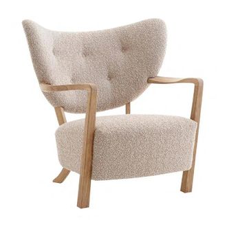 & Tradition Fauteuil Wulff ATD2, pi&eacute;tement en ch&ecirc;ne & Tradition