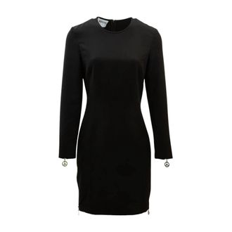 Moschino Schwarzes figurbetontes kurzes Kleid mit Rei&szlig;verschluss - - Dresses - Damen - Schwarzk - L