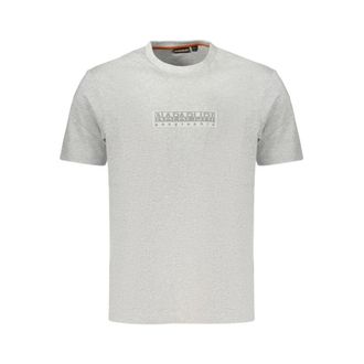 Napapijri Cotton T-Shirt - - Tops - Herren - Grau - 2XL