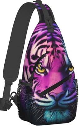 Generic L&eacute;ger Sacoche Bandouliere Lart du papillon roi du tigre Sacs &agrave; Bandouli&egrave;re Casual Cross Body pour Homme Femme &eacute;cole