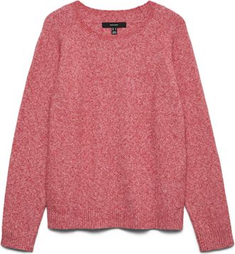 Vero Moda Damen Vmdoffy Ls O-Neck Blouse Ga Noos, High Risk Red, L EU