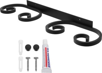 BESPORTBLE Wandmontierter Weinglashalter aus Aluminium Nagelfrei ohne Bohren 4 Fach H&auml;ngendes Weinglasregal In Schwarz f&uuml;r K&uuml;che und Bar