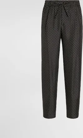 Dolce & Gabbana Hose Aus Seidentwill Mit Polka-dot-print - Mann Hosen Und Shorts Multicolor 52