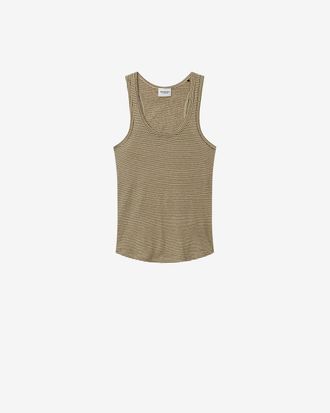 Isabel Marant Tee Shirt Thea - Femme - Noir-beige - Taille XS - Marant &Eacute;toile