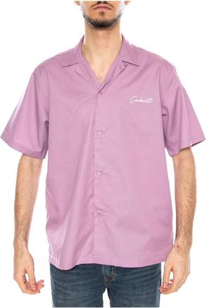 Carhartt Work in Progress Homme, Chemises, Violet, Taille: XL S/S Delray Shirt