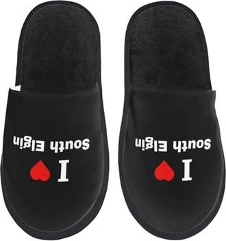Generic Classiques Pantoufles Hommes I Love South Elgin Accueil Slippers L&eacute;g&egrave;re Chaussons dint&eacute;rieur pour Femme Ext&eacute;rieur Hiver M