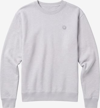 Knowledge Cotton Apparel Herren vegan Sweatshirt Badge Rundhals Hellgrau Meliert