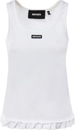 Rotate Rotate Birger Christensen, Femme, Tops, Blanc, Taille: 40 FR D&eacute;bardeur &agrave; Volants