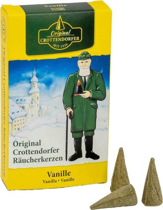 Rudolphs Schatzkiste Räucherkerzen Räucherkegel in hellem Beige mit feinem Vanilleduft BxHxT 6x11x2cm NEU Duftkegel Aromakegel Raumduftkerze Vanilledurft Räucherkegel Crot