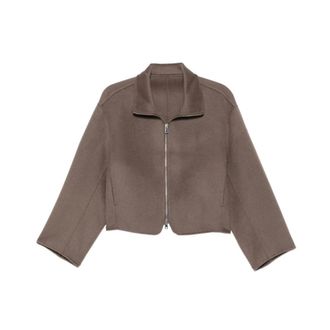 Filippa K Kurze Wolljacke mit Rei&szlig;verschluss - - Jackets - Damen - Braun - S