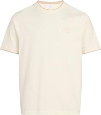 Maison Kitsun&eacute; T-shirt droit Ringer &agrave; logo brod&eacute; en coton