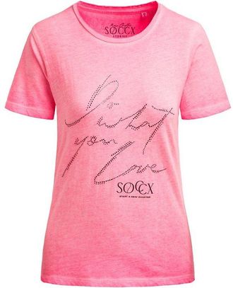 soccx Rundhalsshirt aus Baumwolle