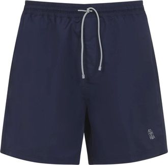 Brunello Cucinelli Homme, Maillots de bain, Bleu, Taille: S Polyester Swim Shorts