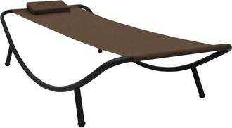 vidaXL Gartenbett Braun 200&times;90 cm Stahl Vidaxl