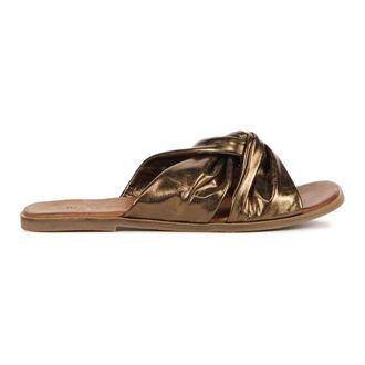 Lina Locchi Brons Leder Hausschuhe - - Shoes - Damen - Braun - 37 EU