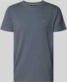 Lerros T-Shirt mit Strukturmuster und Logo-Stitching