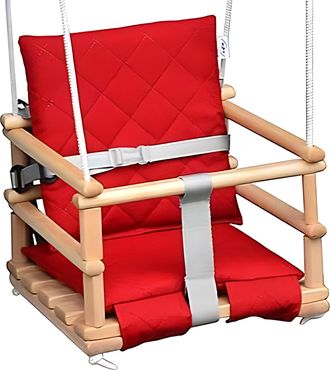 Skyline Furniture Holz Babyschaukel, Kinderschaukel, Schaukel für Kinder Schaukel 3 in 1 + SICHERHEITSGURT, Kleinkindschaukel, Baby schaukel und Schaukelsitz, Kinder sc