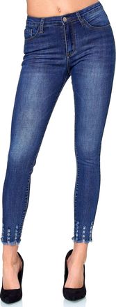 Elara Damen Jeans Chunkyrayan EL01D1 Blau-56 (8XL)