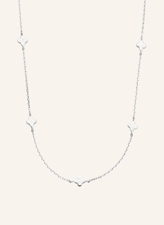 Leaf Halskette Mini Clover Aus 14 Karat Gelbgold silber