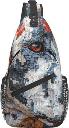 Generic Sac &agrave; dos &agrave; bandouli&egrave;re pour homme &agrave; la peau rouge et blanche