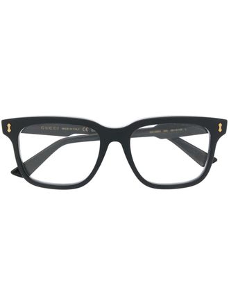 Gucci Brille mit Logo - Schwarz