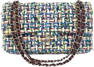 Chanel Sac bandouli&egrave;re vintage en tweed doccasion - Femme - Pre-owned - Multicolore - Taille: ONE Size