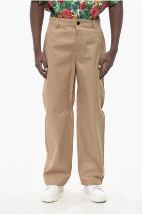 Gucci Cotton Trousers with Iconic Detail size 46